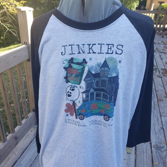 Tops | Jinkies Scooby Doo 34 Sleeve Raglan Shirt | Poshmark